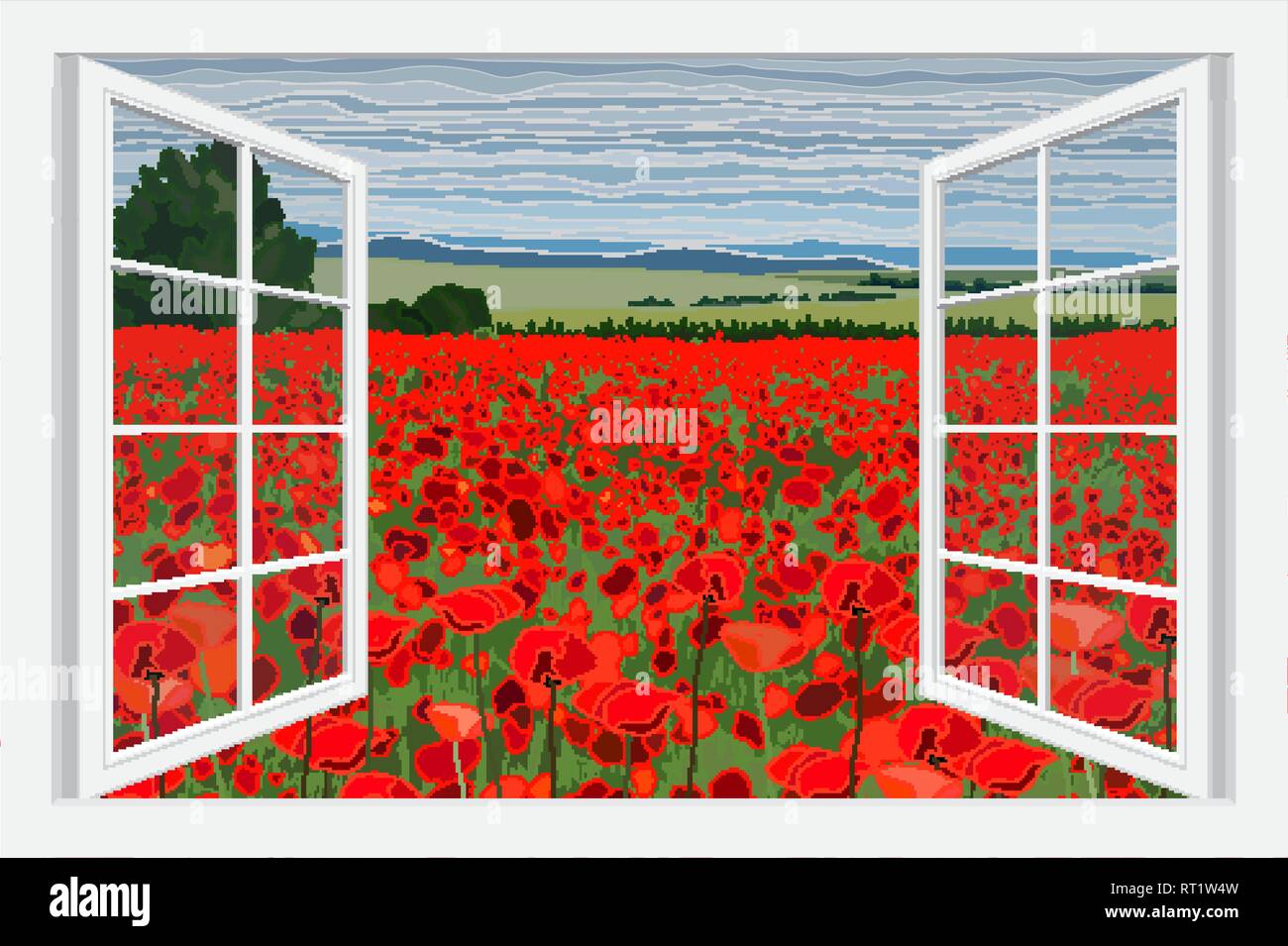 Aromatic field Stock Vector Images - Alamy