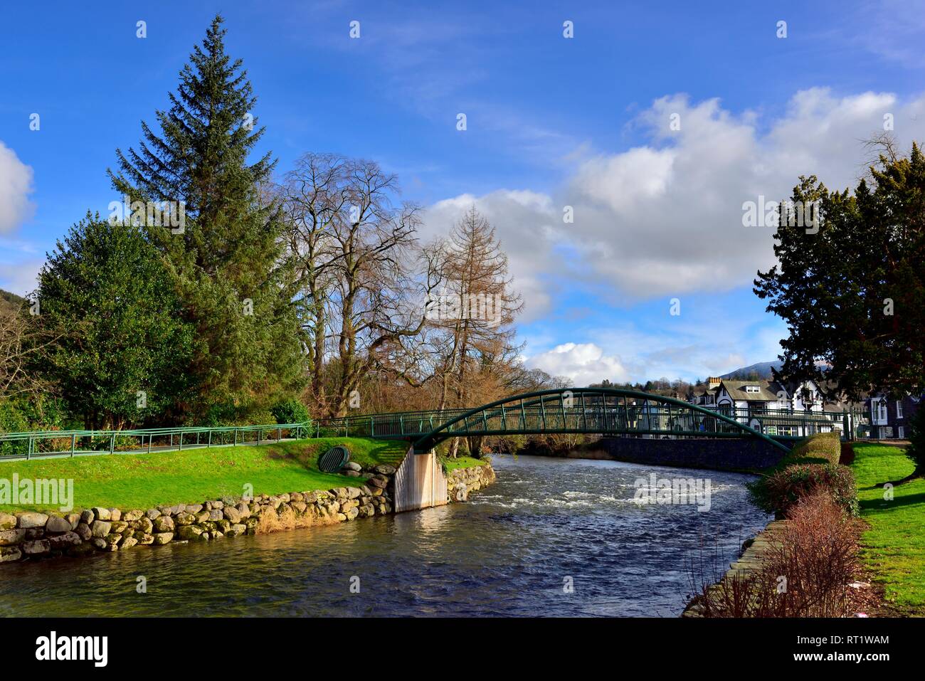 River Greta, Keswick ,Cumbria,Lake District,England ,UK Stock Photo - Alamy