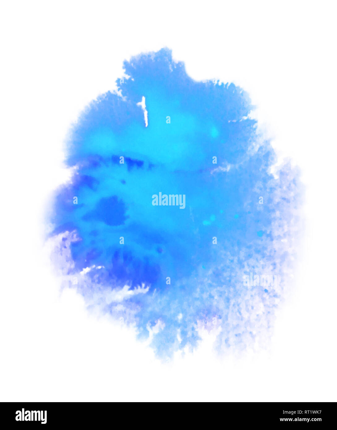 Background with beautiful watercolor blot. Isolated on white background ...