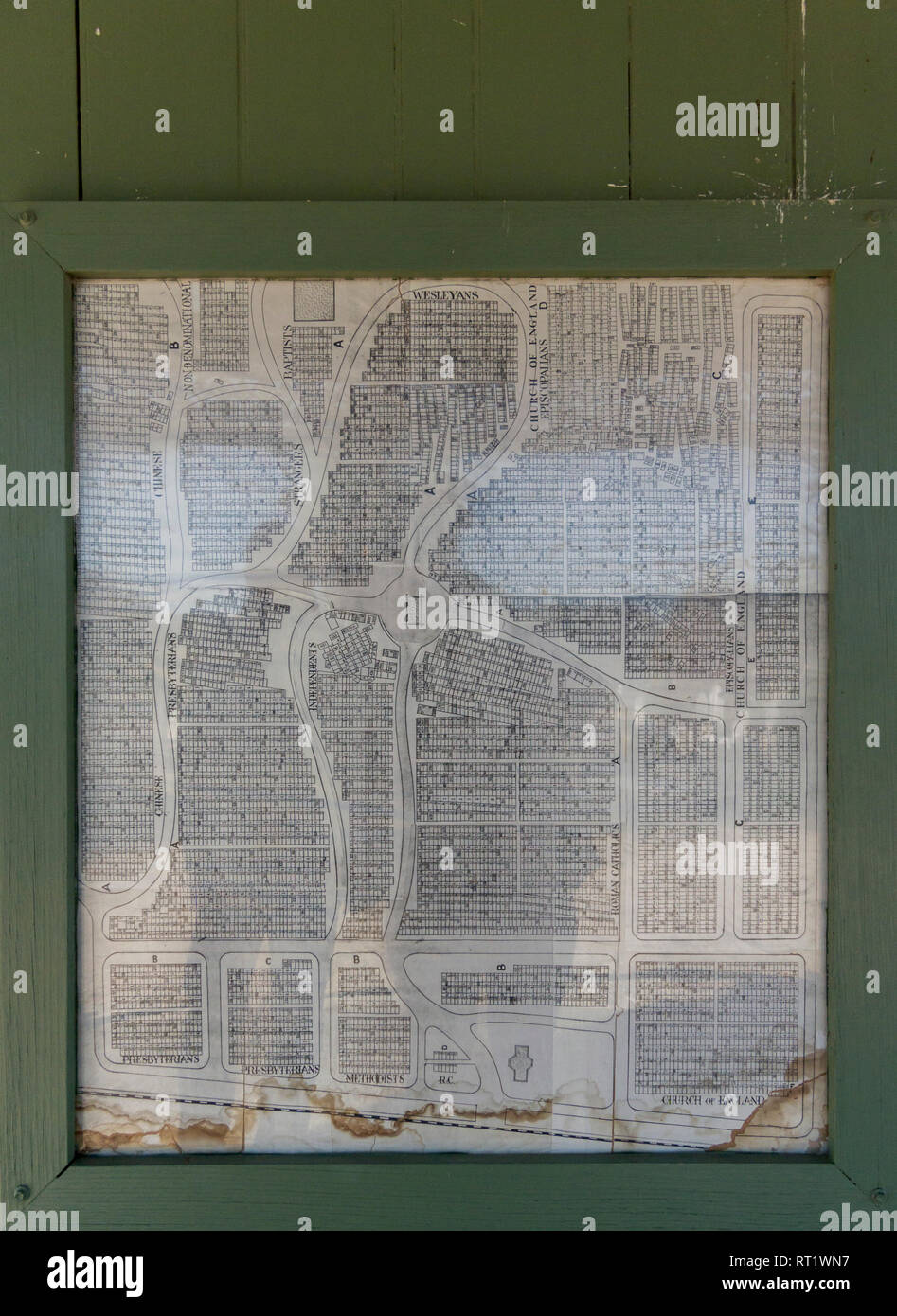 Plan showing the layout of the cemetery at Beechworth, Victoria ...