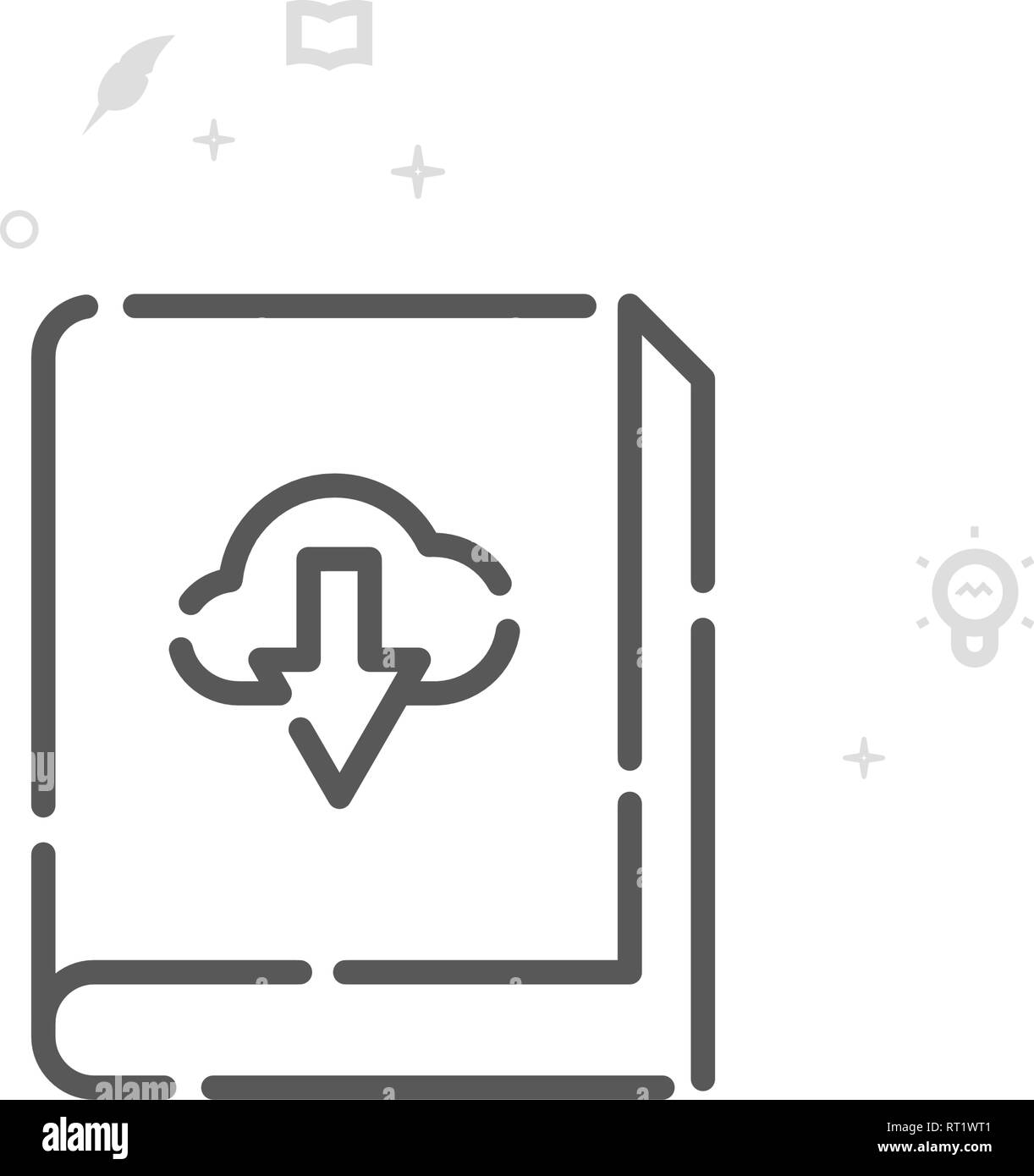 Download Ebook Vector Line Icon, Symbol, Pictogram, Sign. Light ...