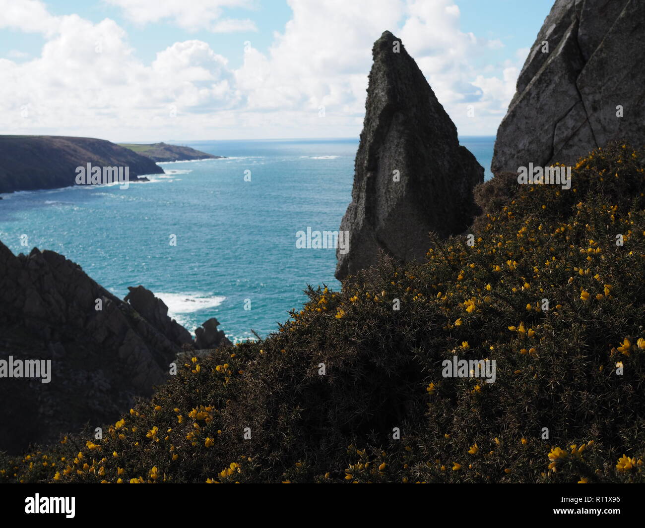 Commando Ridge, Bosigran, Penwith, Cornwall, England, UK Stock Photo ...
