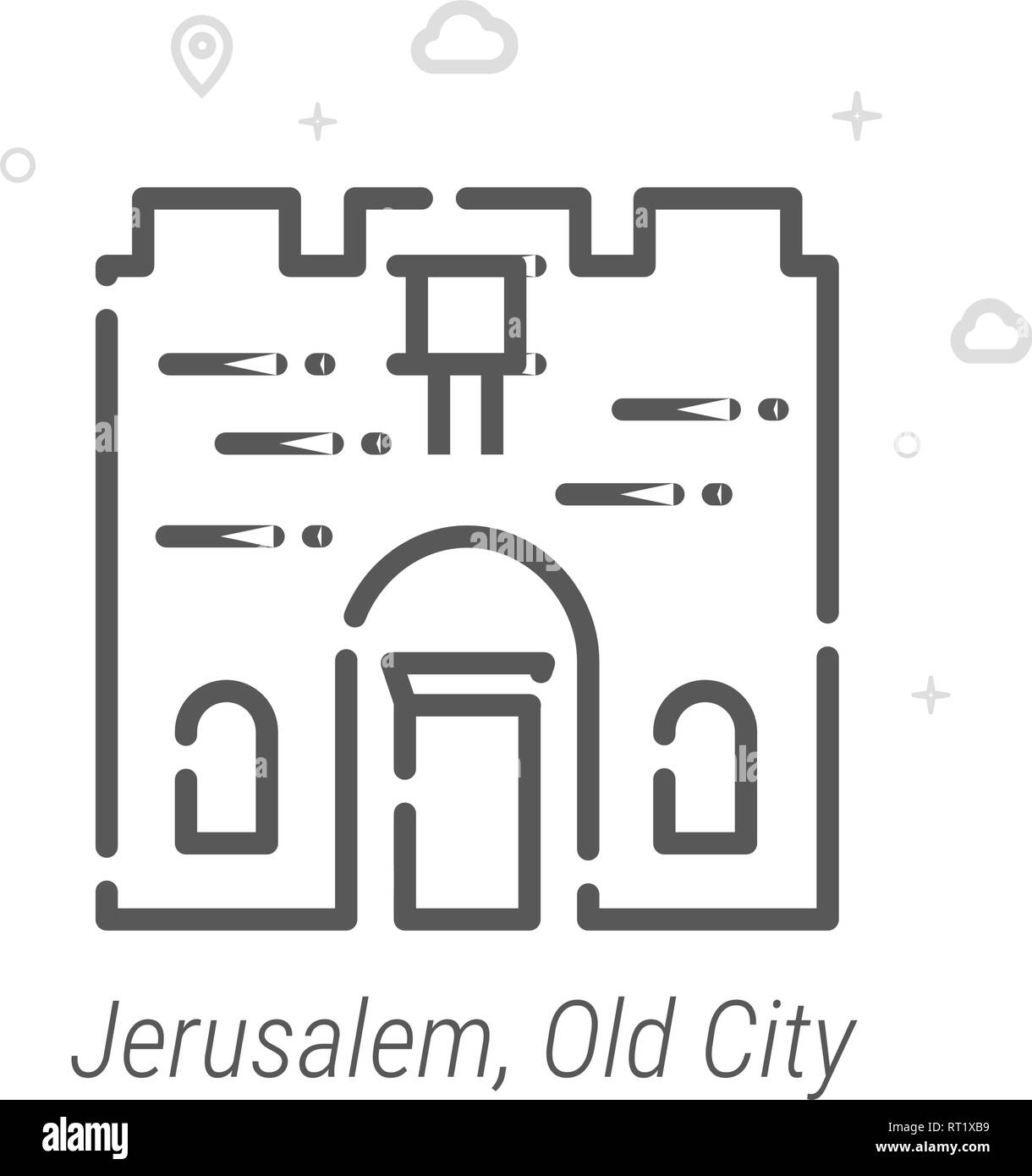Jerusalem city gate Stock Vector Images - Alamy
