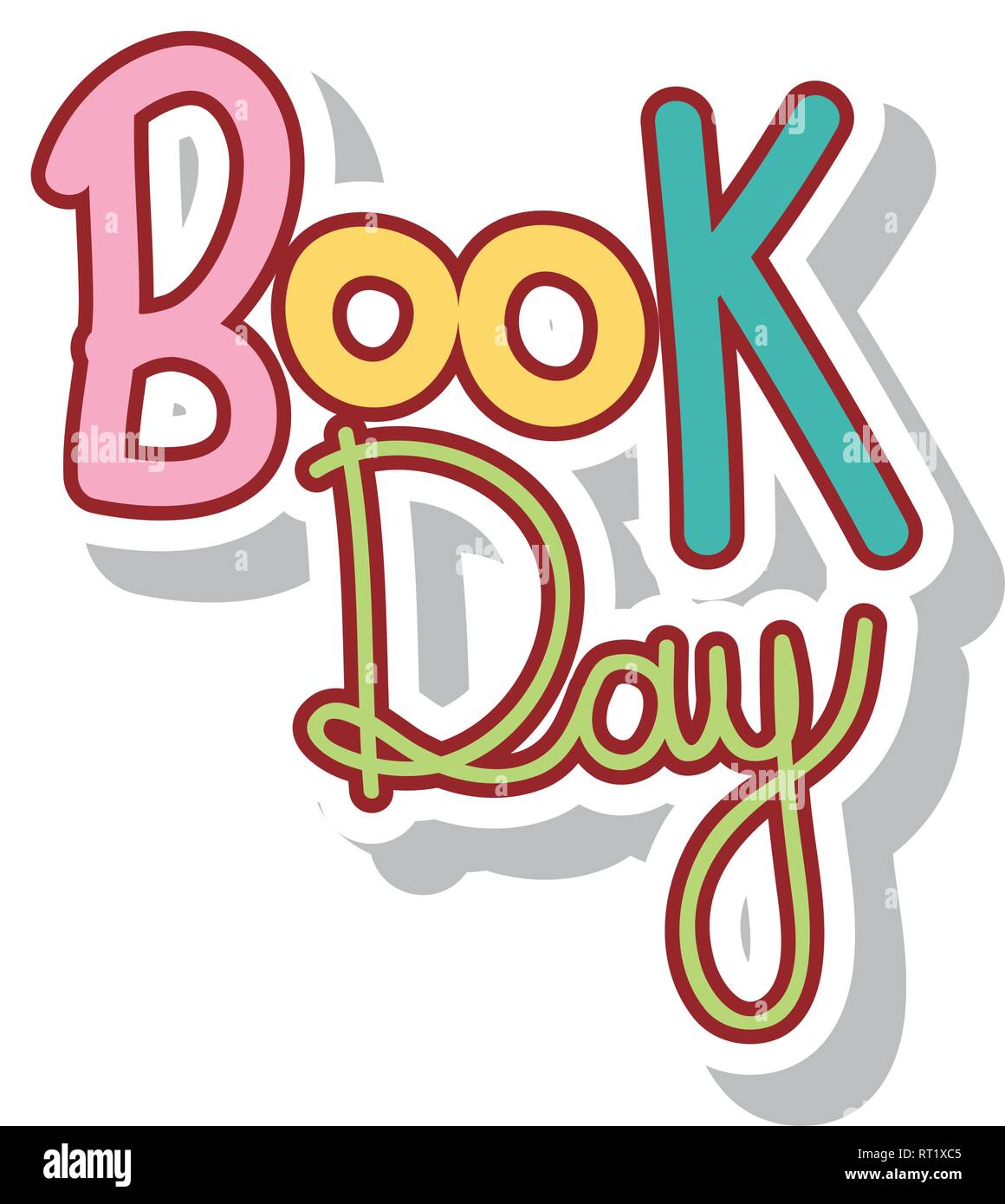 book day calligraphy message Stock Vector Image & Art - Alamy