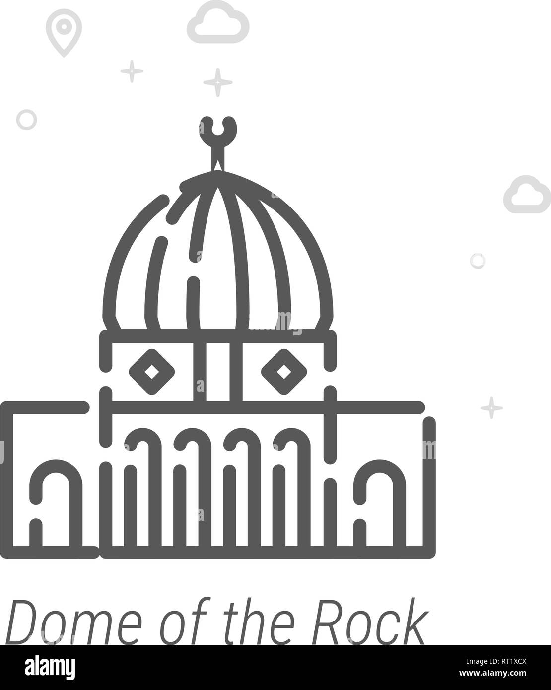 Dome of the rock Stock Vector Images - Alamy