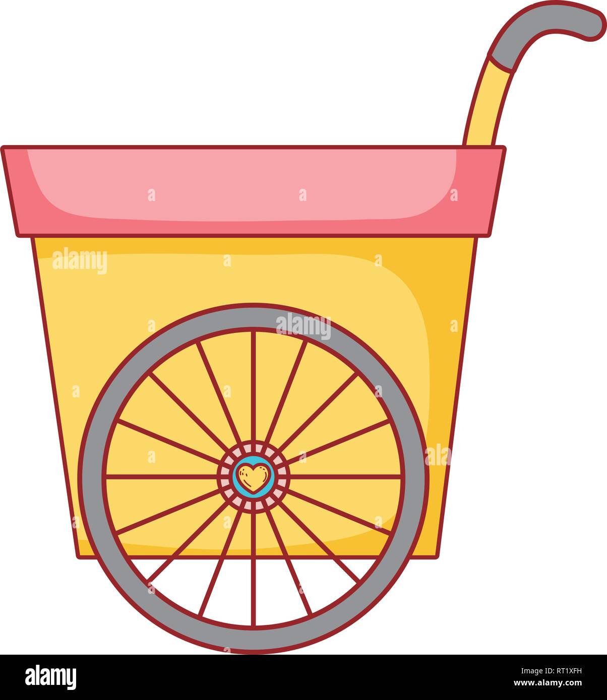 cute wheelbarrow isolated icon Stock Vector Image & Art - Alamy