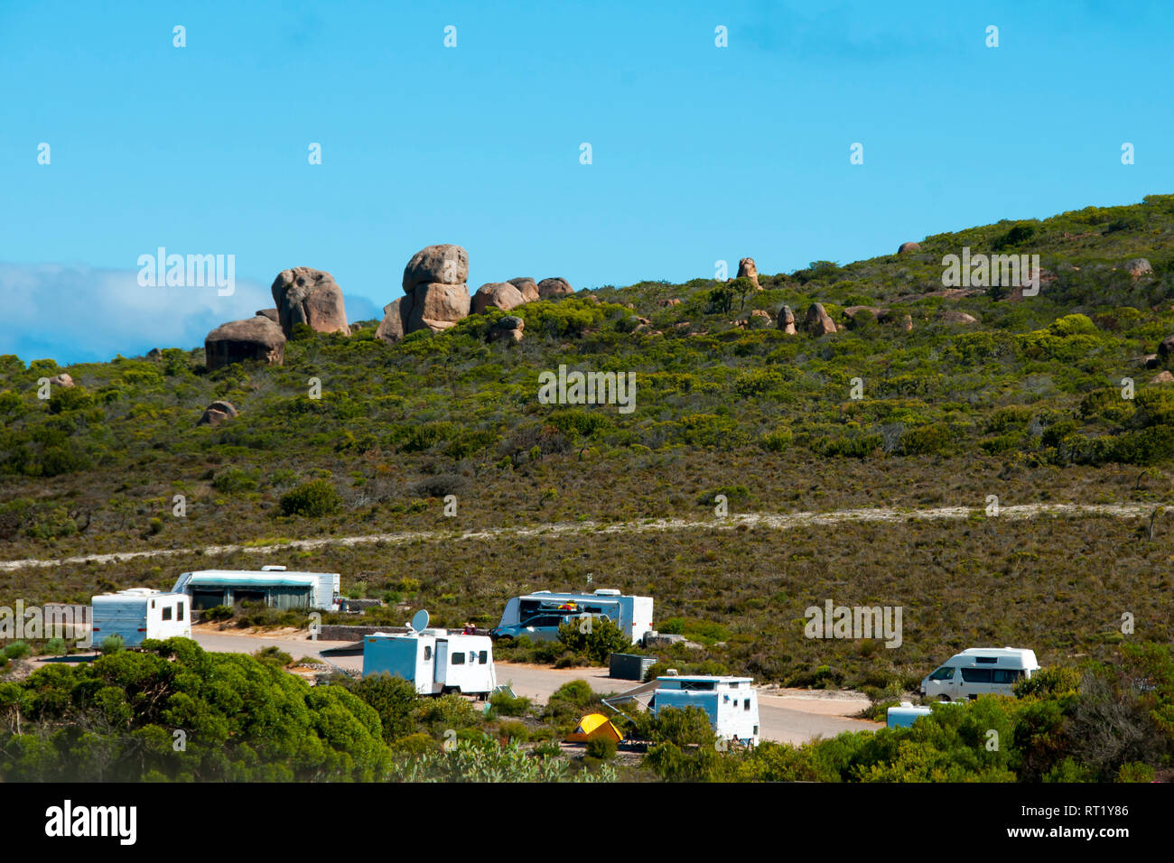 Caravan Camping Ground Stock Photo - Alamy