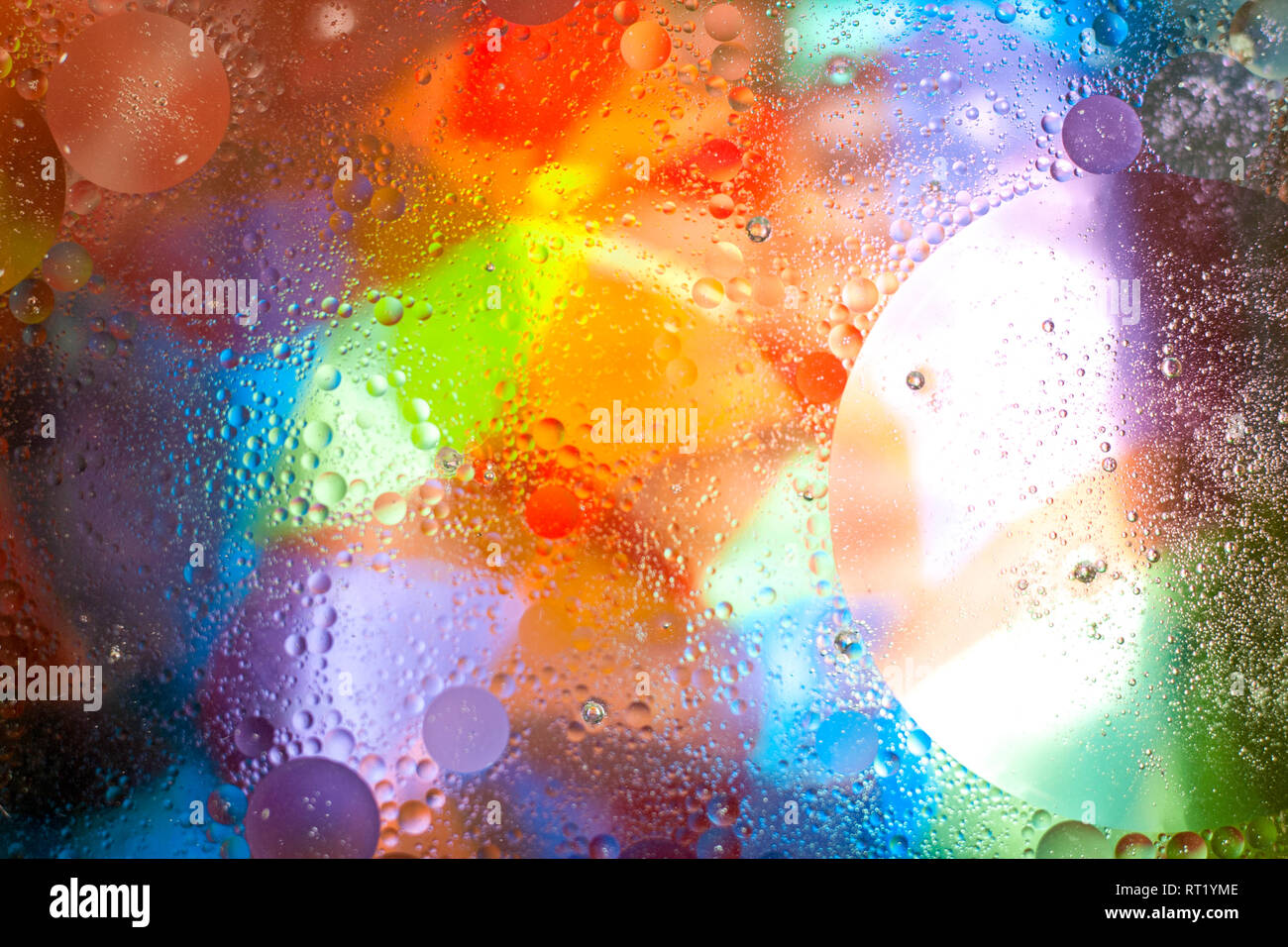 Multicolor bubbles abstract background. Horizontal Stock Photo - Alamy