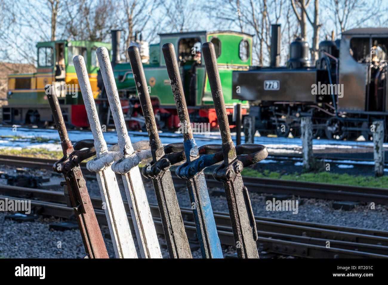 Railway points levers hi-res stock photography and images - Alamy
