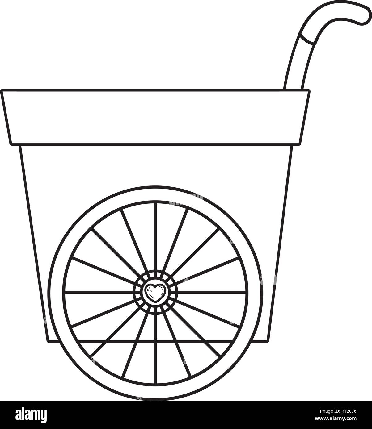 cute wheelbarrow isolated icon Stock Vector Image & Art - Alamy