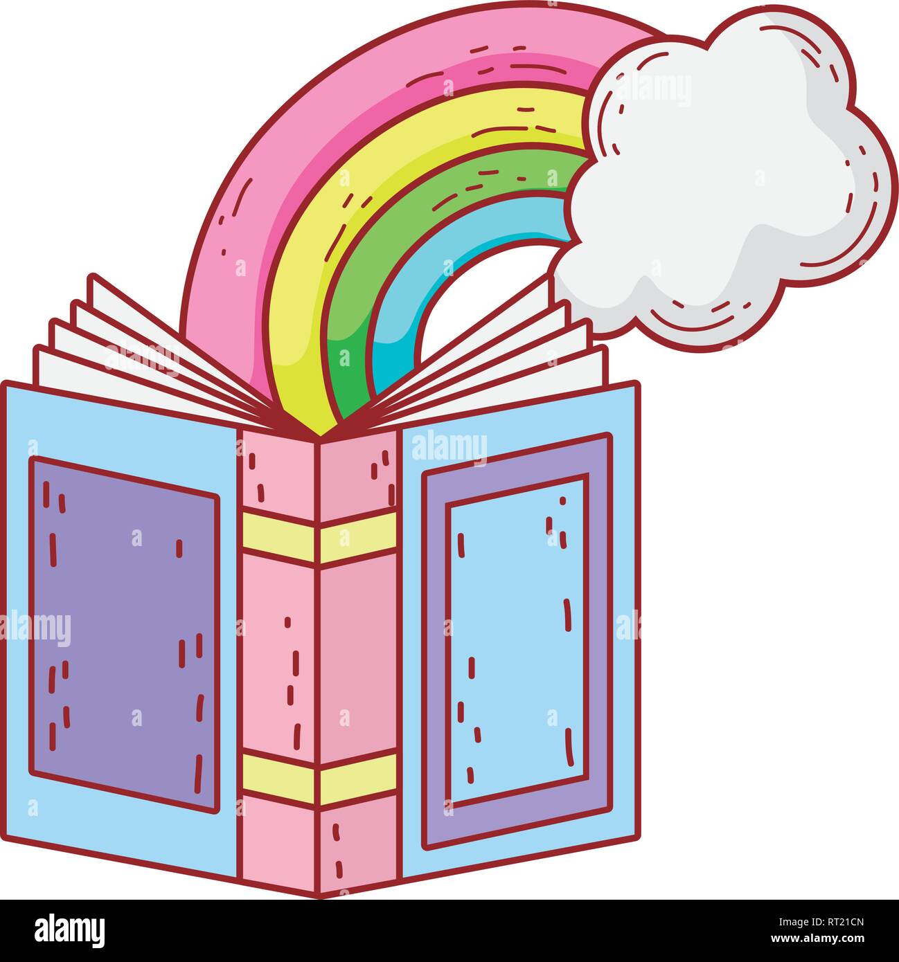 text book with rainbow day celebration Stock Vector Image & Art - Alamy