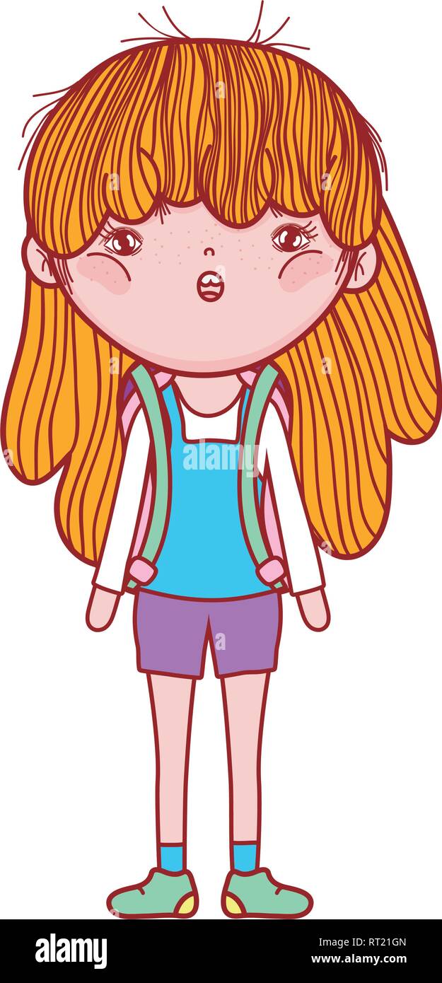 little girl cute character Stock Vector Image & Art - Alamy