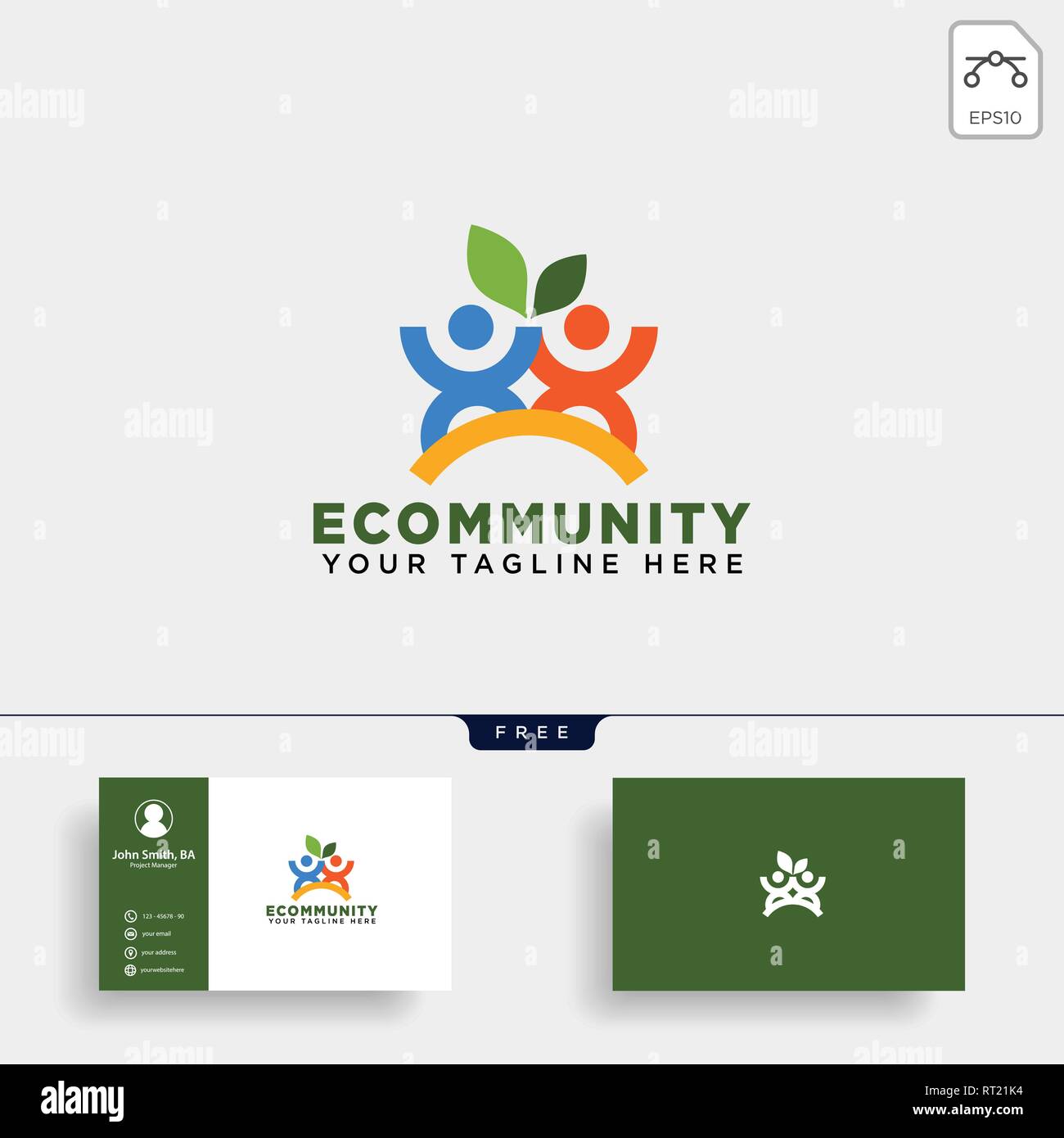 human tree leaf community logo template vector illustration icon ...