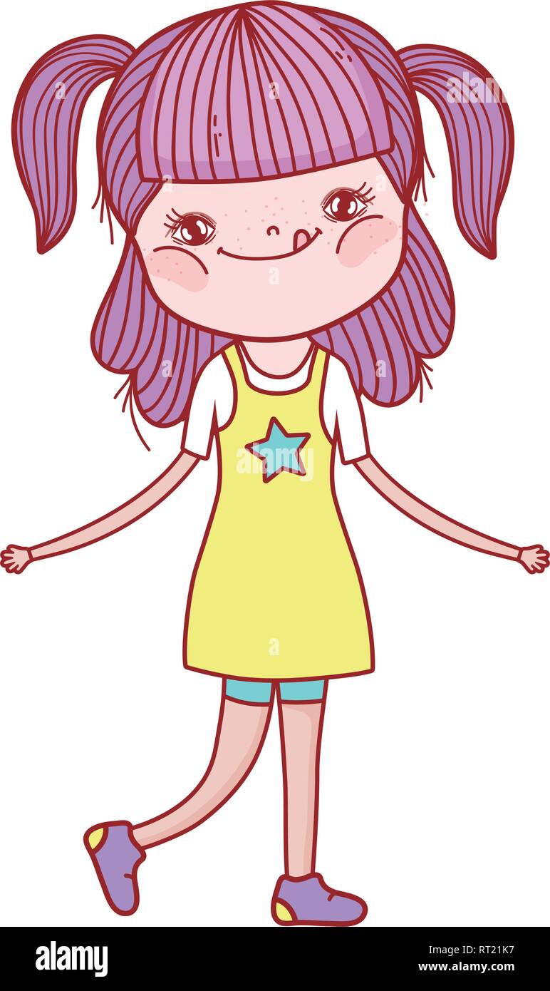 little girl cute character Stock Vector Image & Art - Alamy