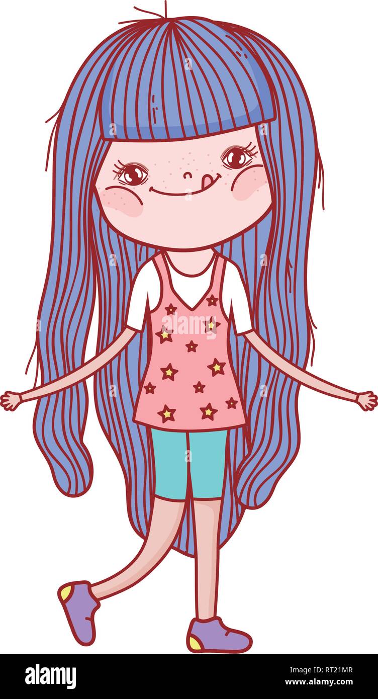 little girl cute character Stock Vector Image & Art - Alamy