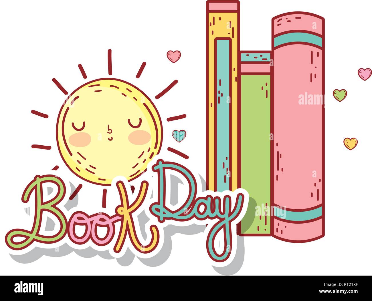 Text book kawaii character Stock Vector Images - Alamy