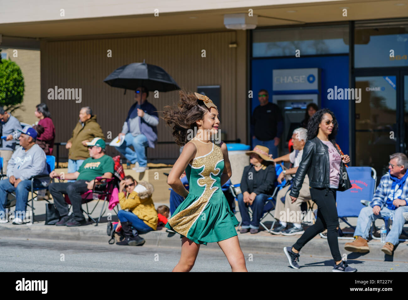 Los Angeles, FEB 23: Clifton middle school Marching band parade in the ...