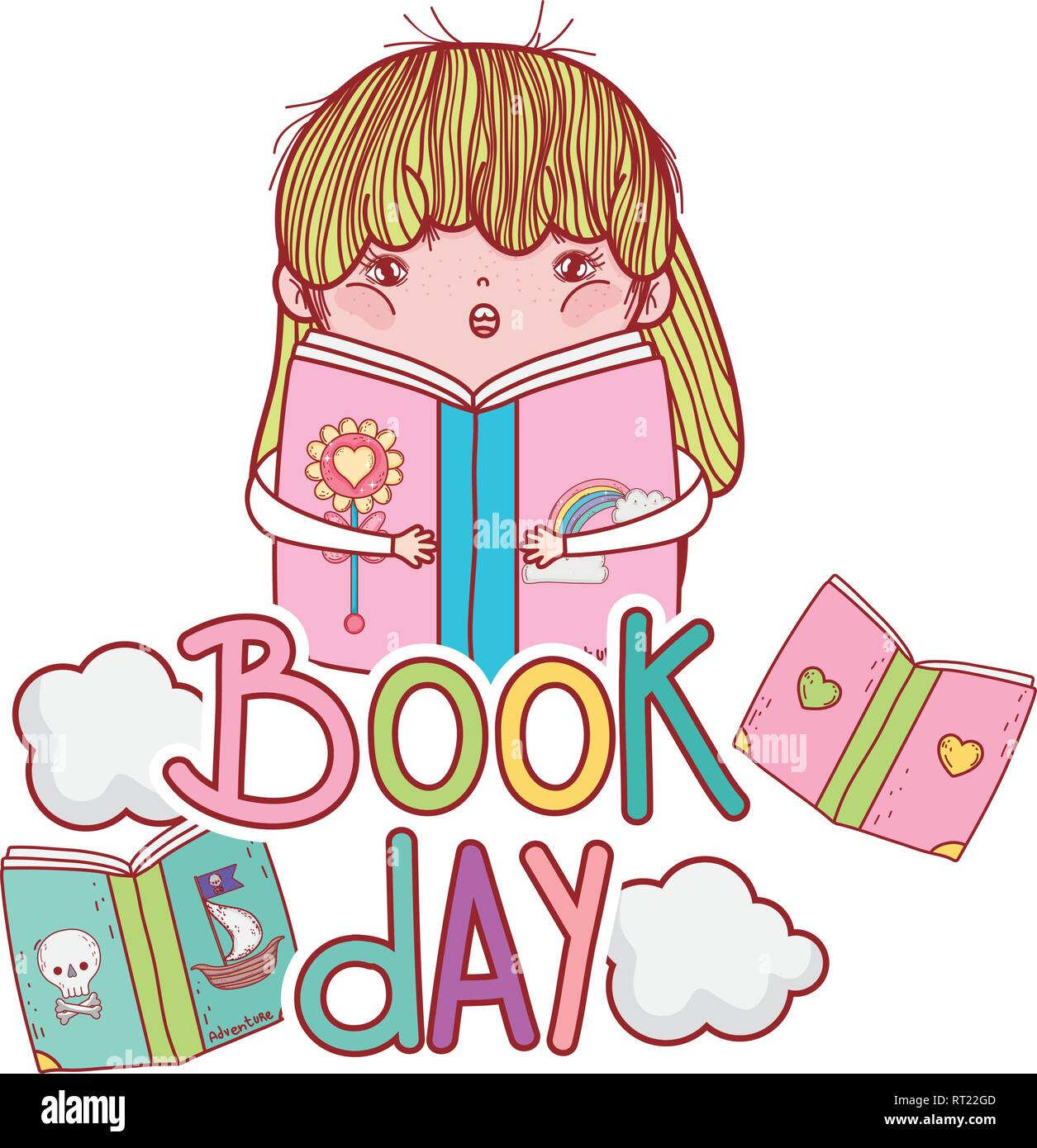 Baby book pile Stock Vector Images - Alamy