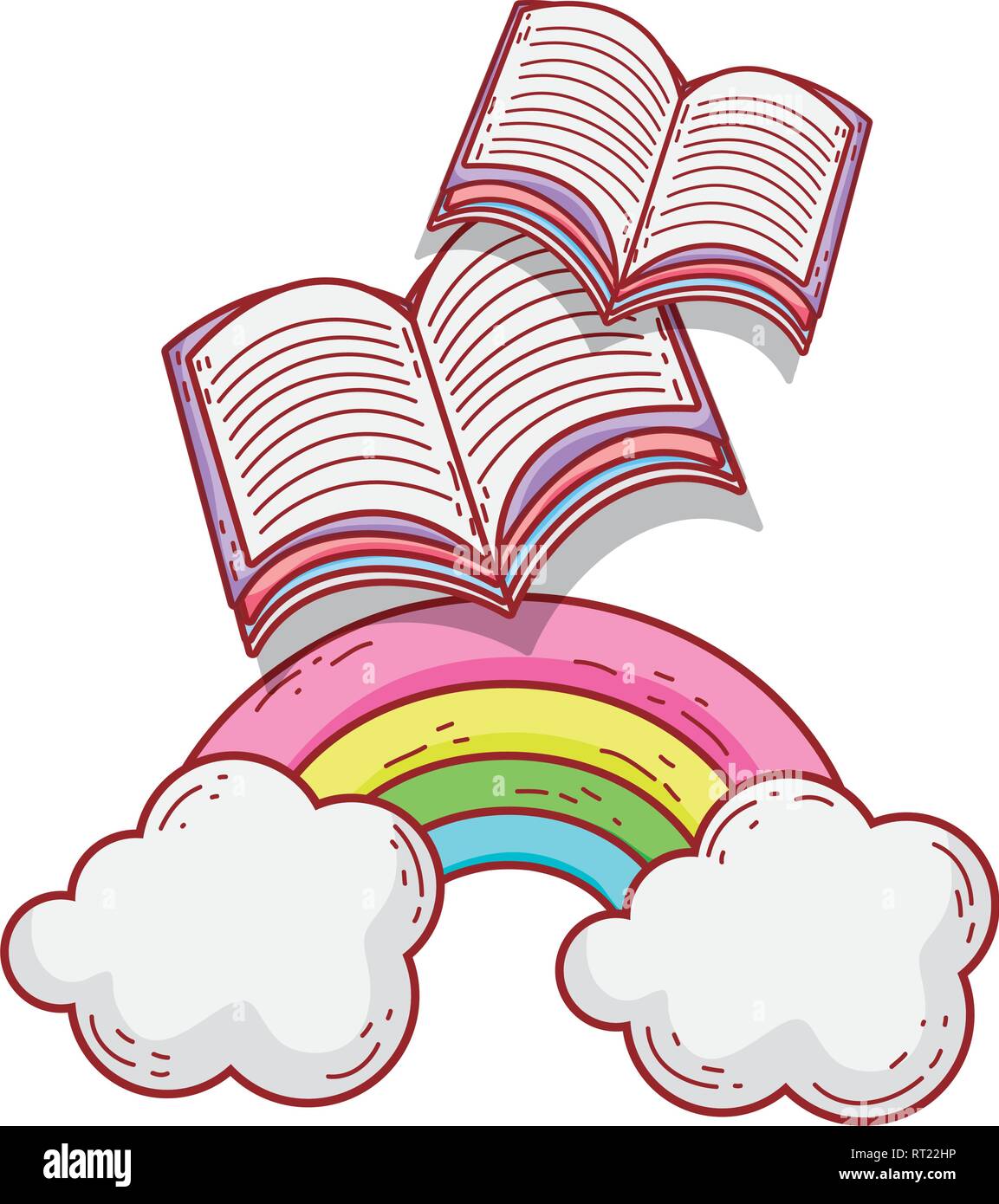 text books with rainbow day celebration Stock Vector Image & Art - Alamy