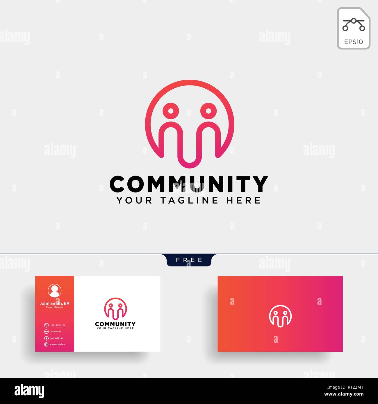 community human logo template vector illustration icon element isolated ...