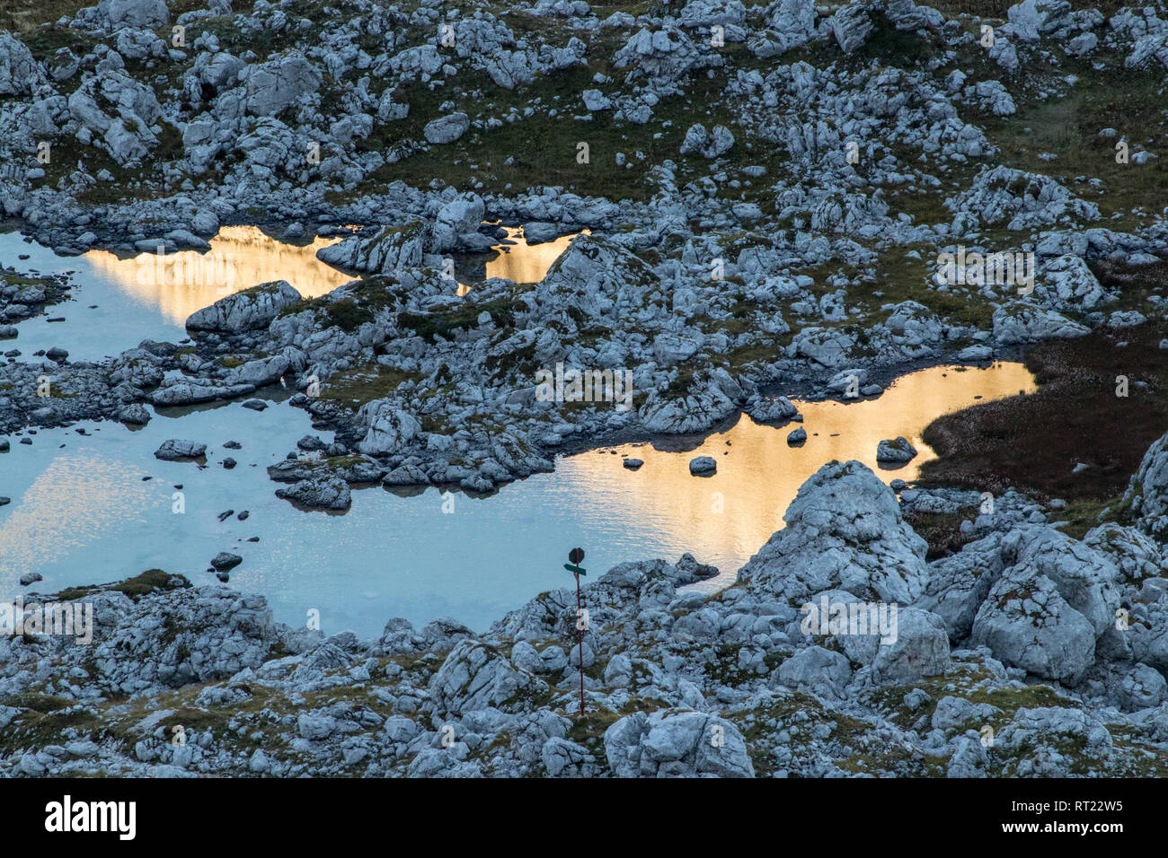 one of the Triglav lakes in the morning light Stock Photo - Alamy