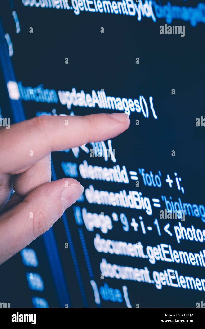 Human finger pointing on chart hi-res stock photography and images - Alamy