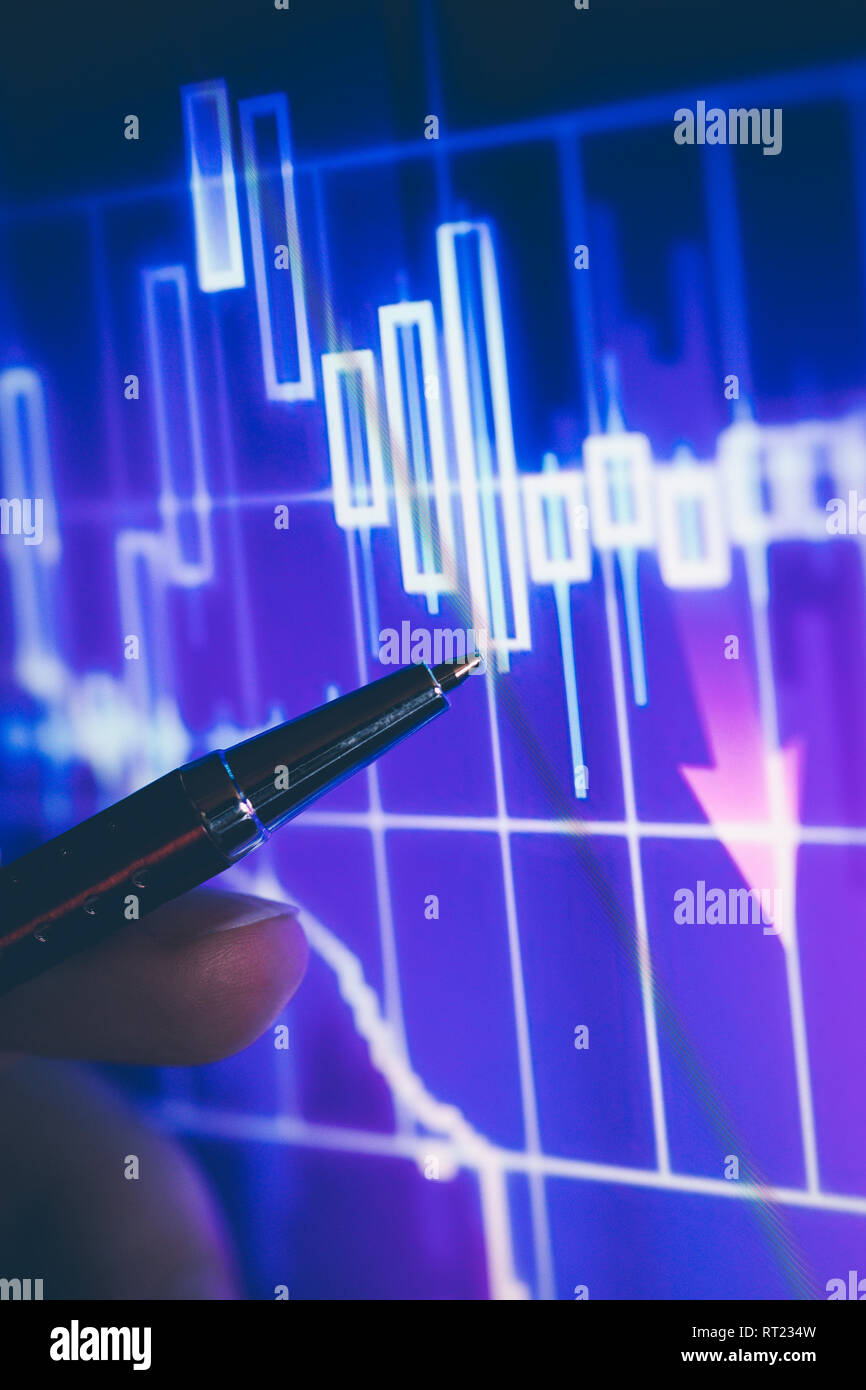 Stock market pen screen hi-res stock photography and images - Alamy