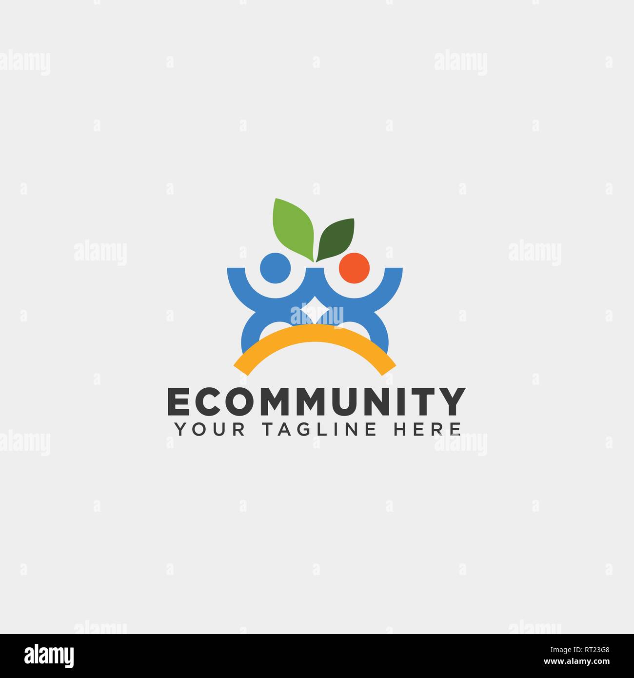 human tree leaf community logo template vector illustration icon ...