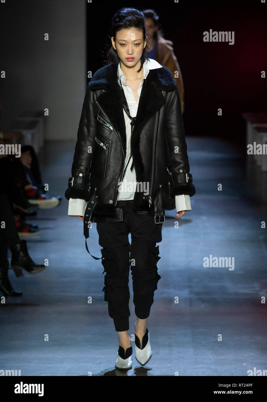 New York, New York - February 10, 2019: Sora Choi walks the runway ...