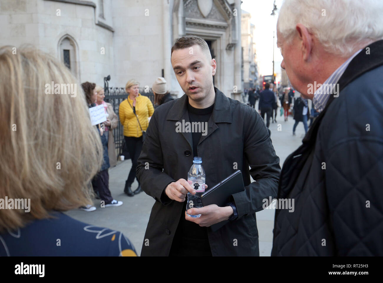 David Challen, the son of Georgina Challen, outside the Royal Courts of ...