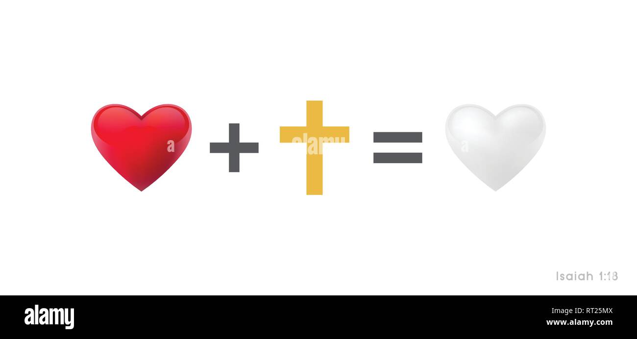 Get rid of sin! Purification of the heart! Isolated in white background ...