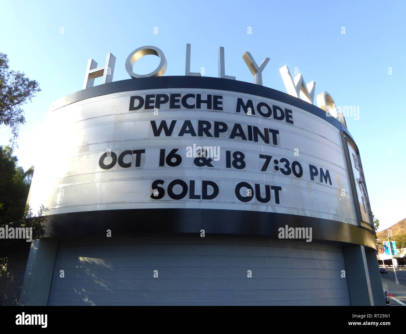 HOLLYWOOD, CA - OCTOBER 16: A general view of marquee at Depeche Mode ...