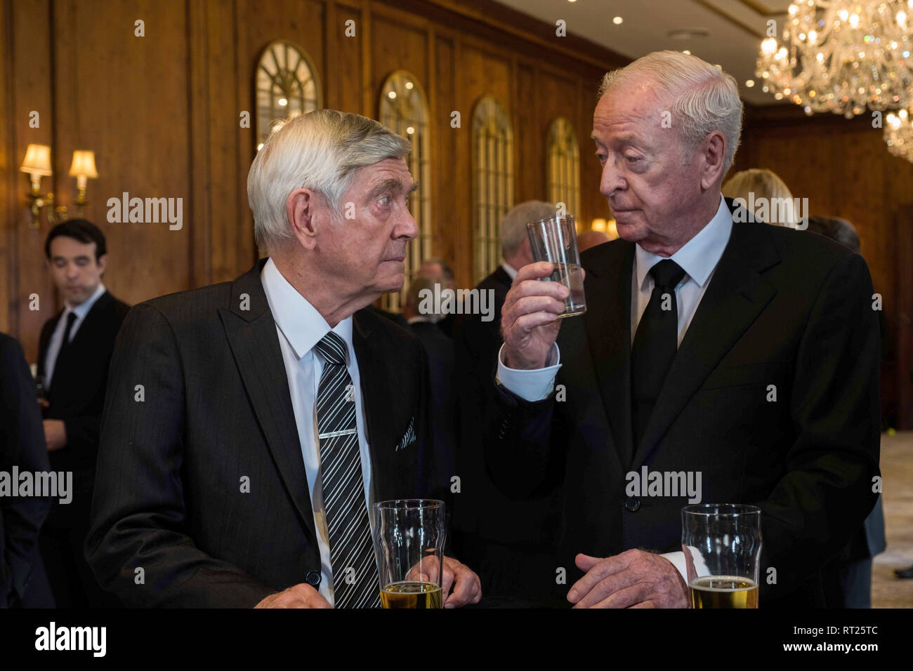 KING OF THIEVES, foreground from left: Tom Courtenay, Michael Caine ...