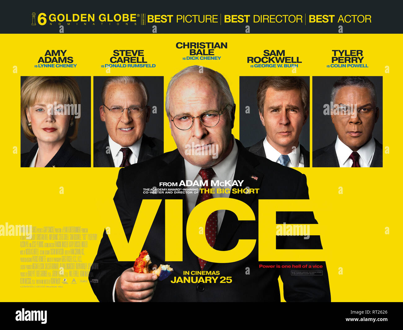 VICE, British poster, from left: Amy Adams as Lynne Cheney, Steve ...