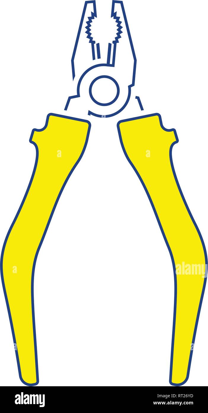 Icon of pliers. Thin line design. Vector illustration Stock Vector ...