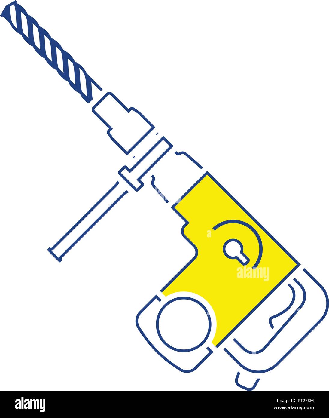 Icon of electric perforator. Thin line design. Vector illustration ...