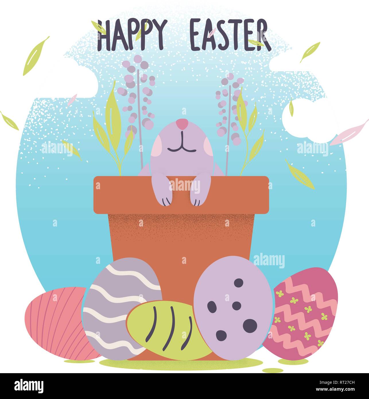 Blue flower in grain Stock Vector Images - Alamy