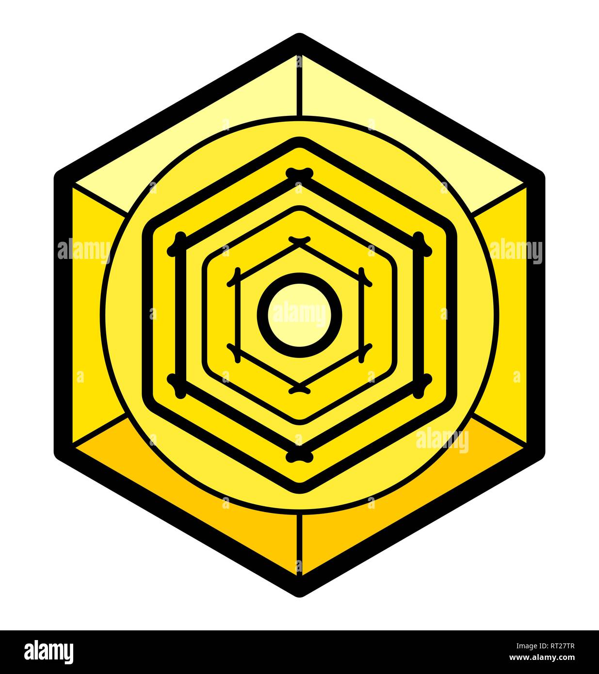 Illustration of the abstract hexagonal cell element Stock Vector Image ...