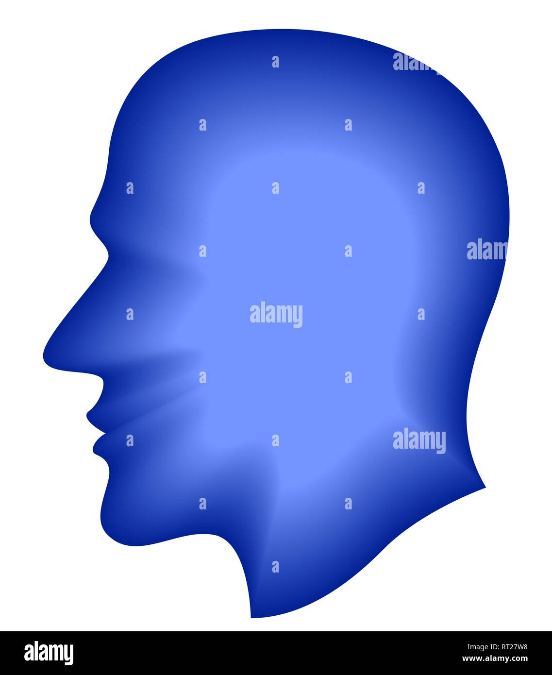 Blue profile head avatar Cut Out Stock Images & Pictures - Alamy