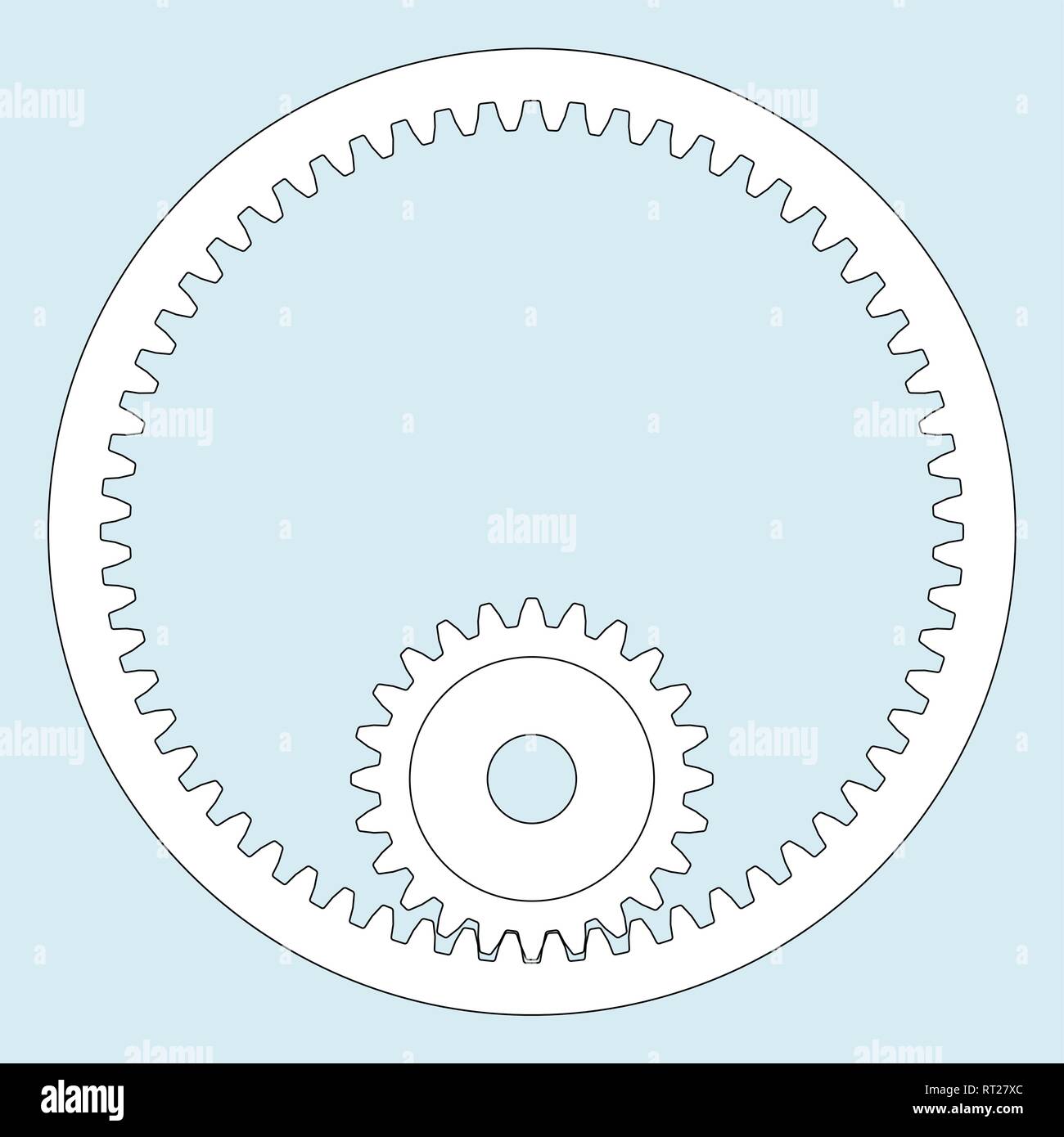 Illustration of the inside gear pair transmission Stock Vector Image ...