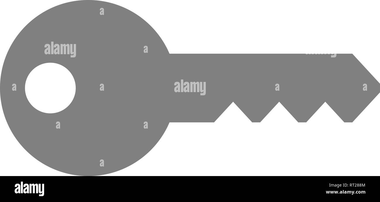 Key symbol icon - red simple, isolated - vector illustration Stock ...