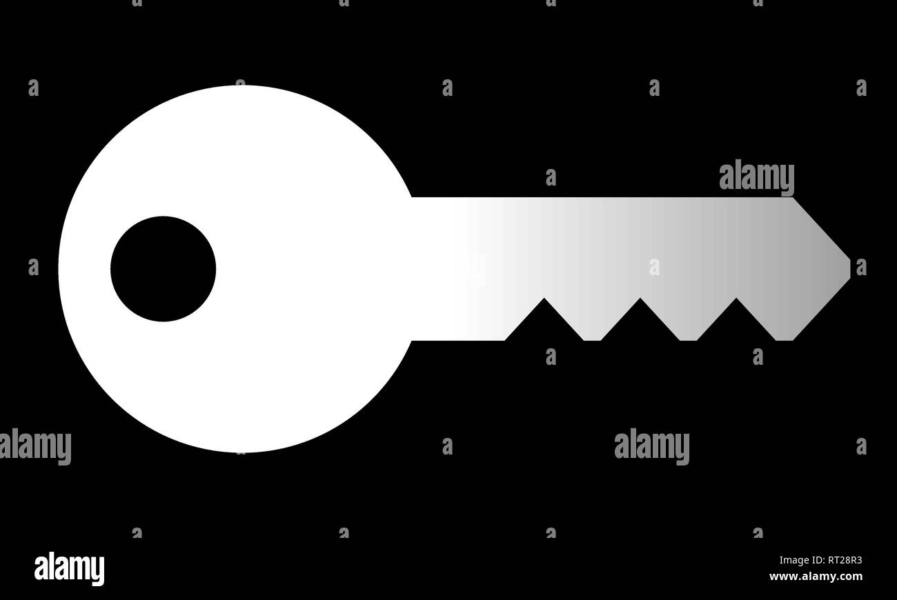 Key symbol icon - white gradient, isolated - vector illustration Stock ...