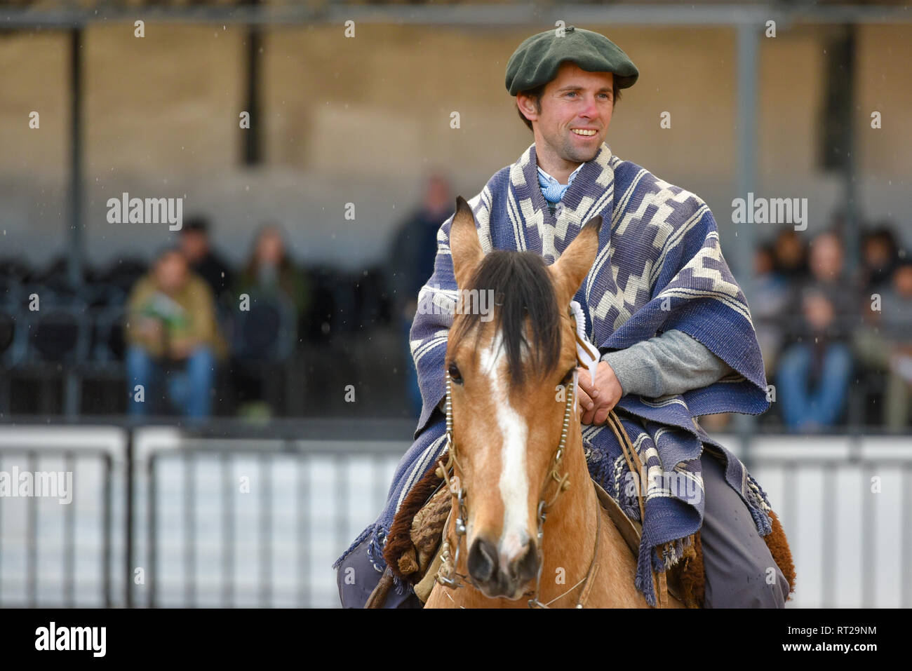 Buenos Aires, Argentina - Jul 16, 2016: A gaucho cowboy riding a horse ...