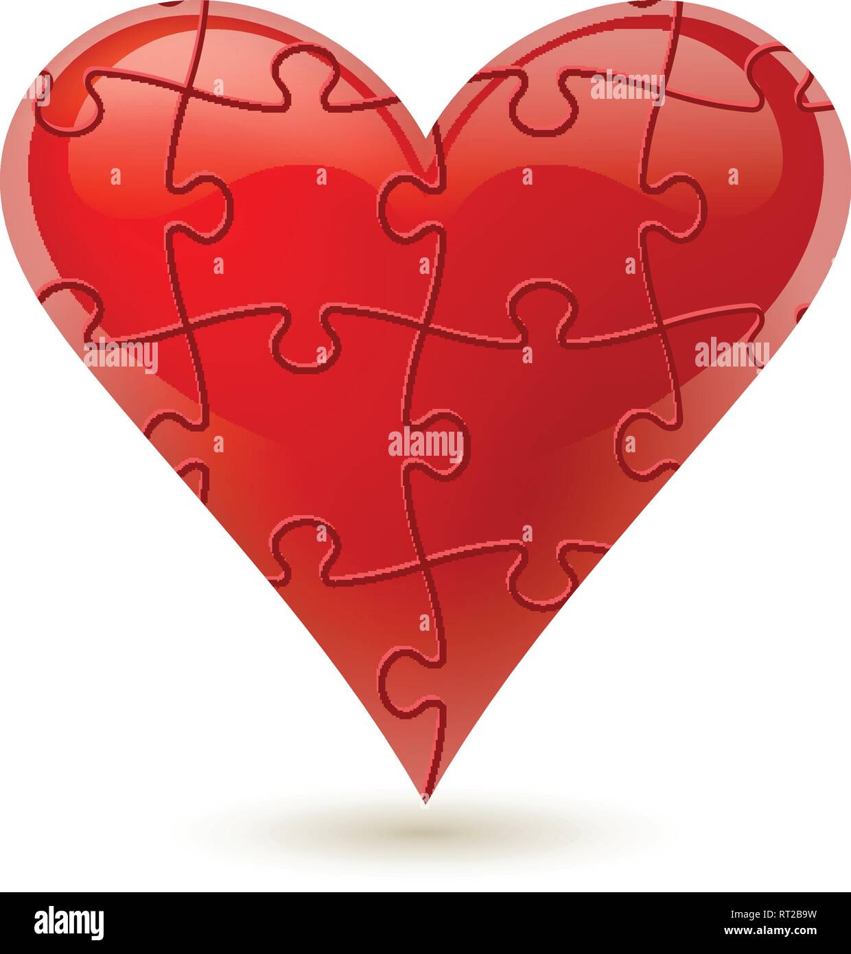 Puzzle heart. Vector illustration Stock Vector Image & Art - Alamy