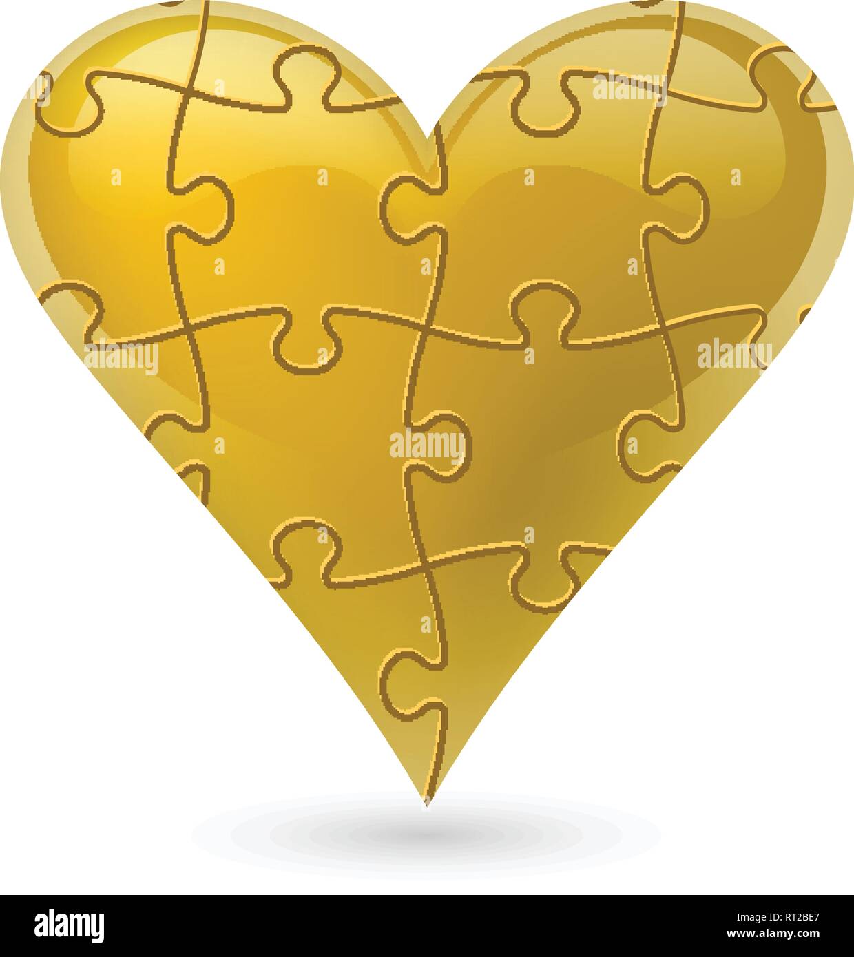 Puzzle heart. Vector illustration Stock Vector Image & Art - Alamy