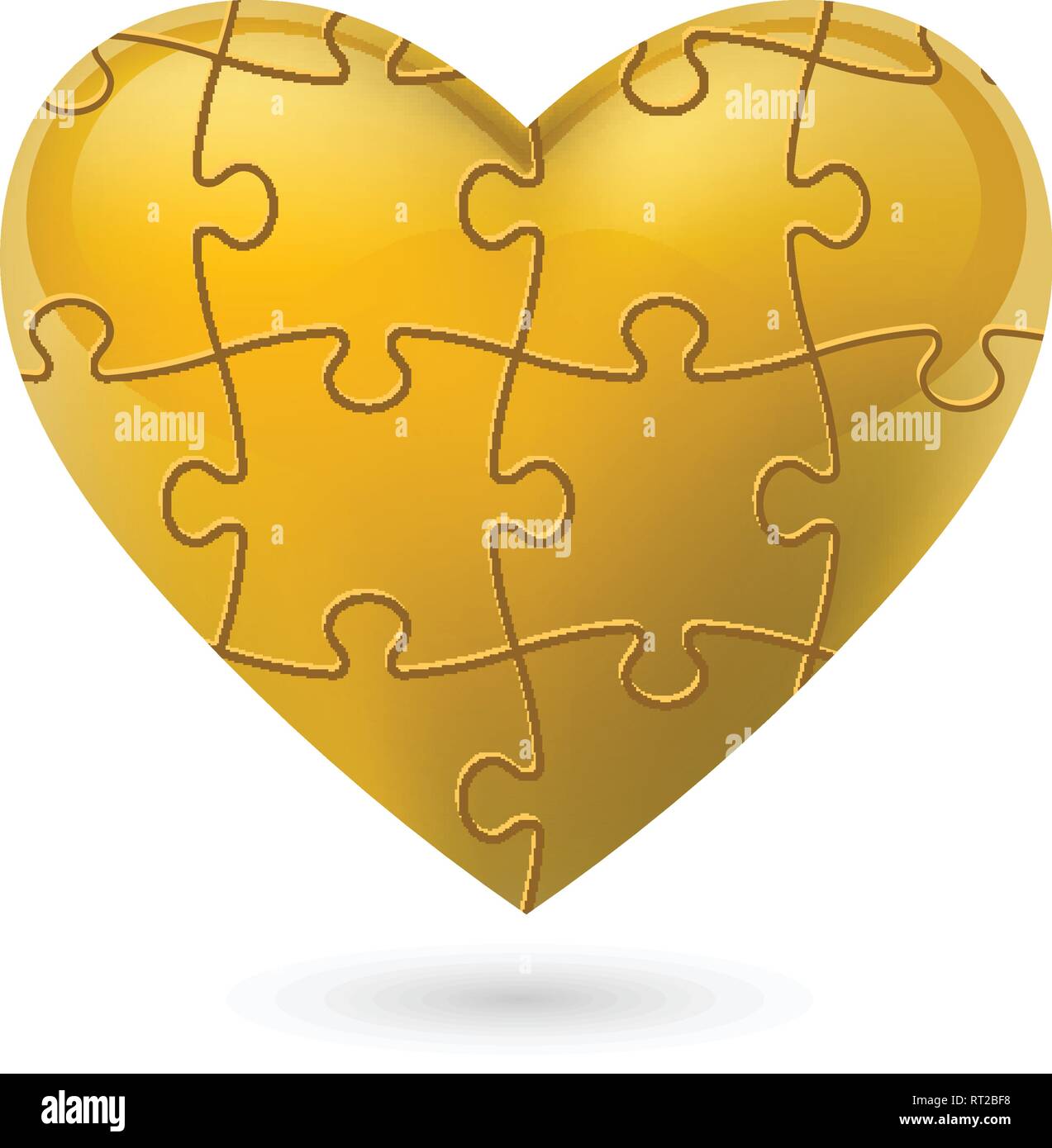 Puzzle heart. Vector illustration Stock Vector Image & Art - Alamy