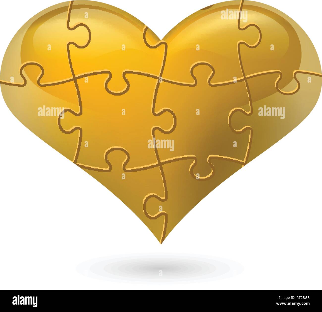 Puzzle heart. Vector illustration Stock Vector Image & Art - Alamy