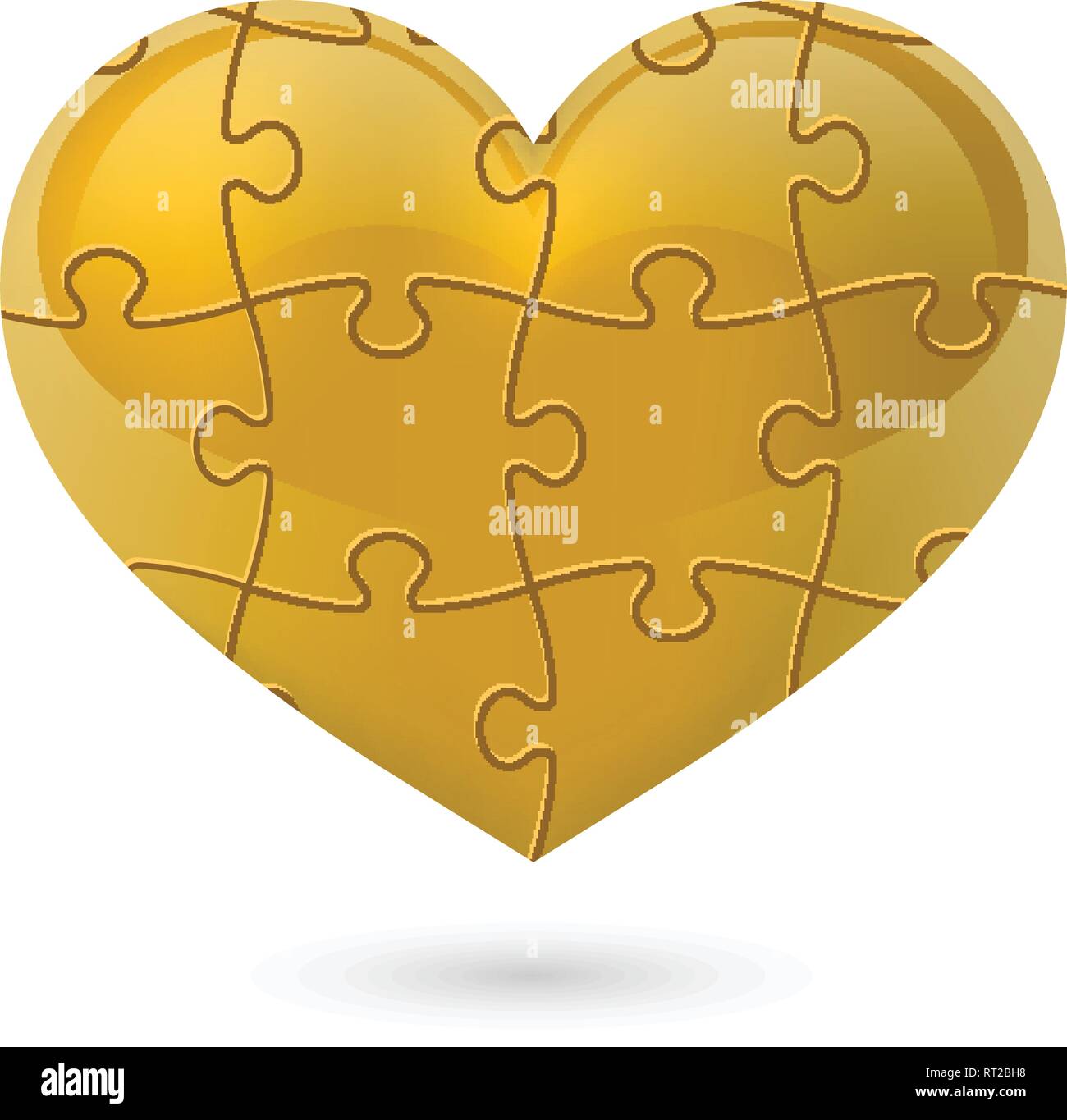 Puzzle heart. Vector illustration Stock Vector Image & Art - Alamy