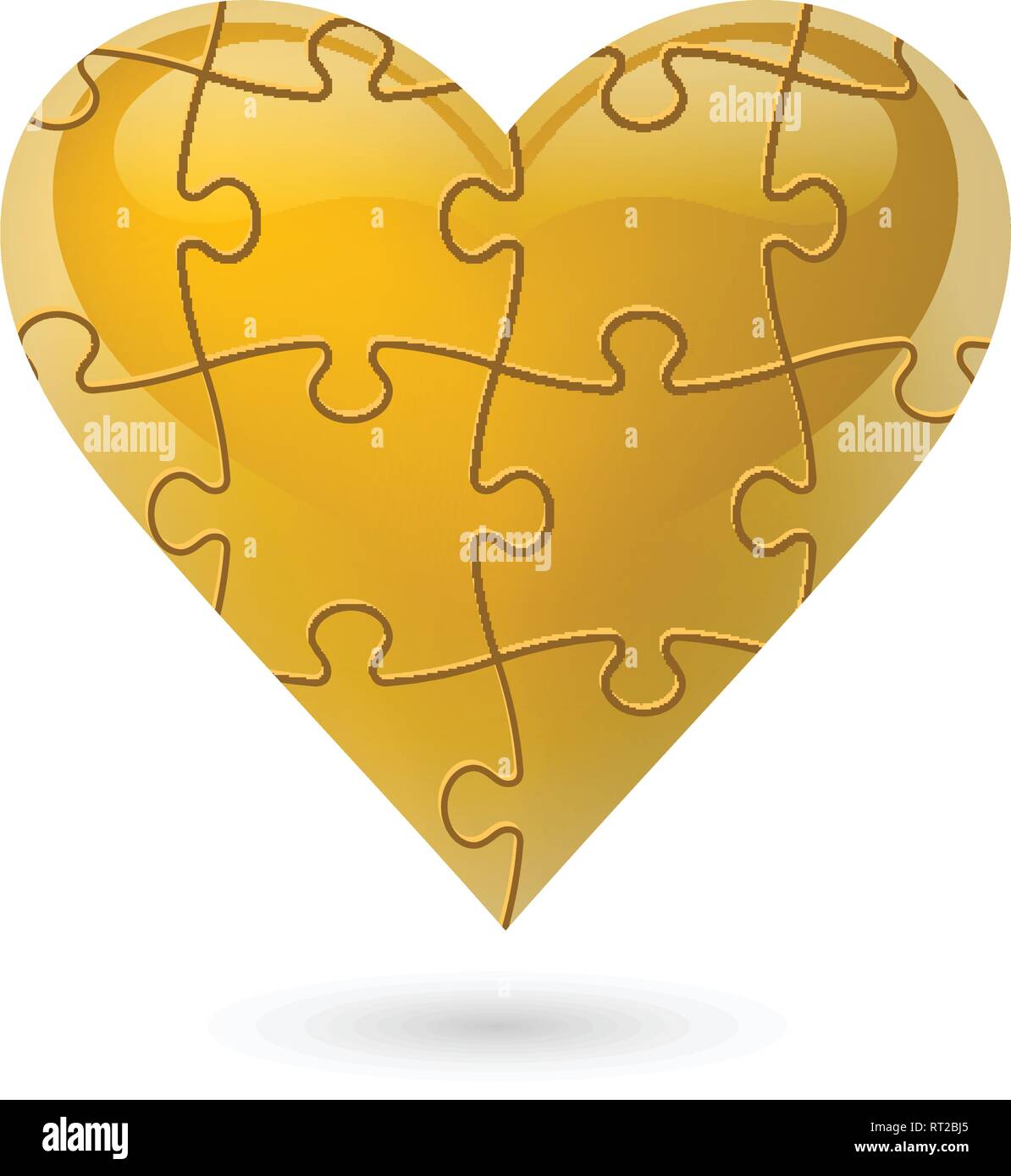 Puzzle heart. Vector illustration Stock Vector Image & Art - Alamy