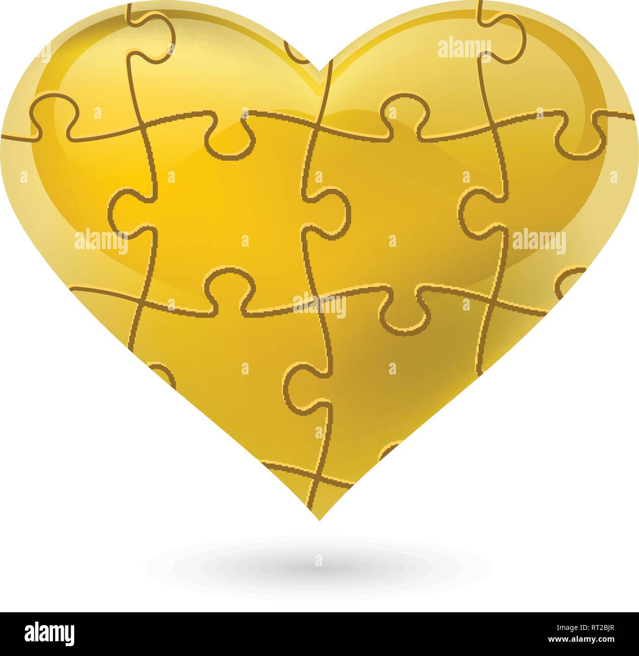 Puzzle heart. Vector illustration Stock Vector Image & Art - Alamy